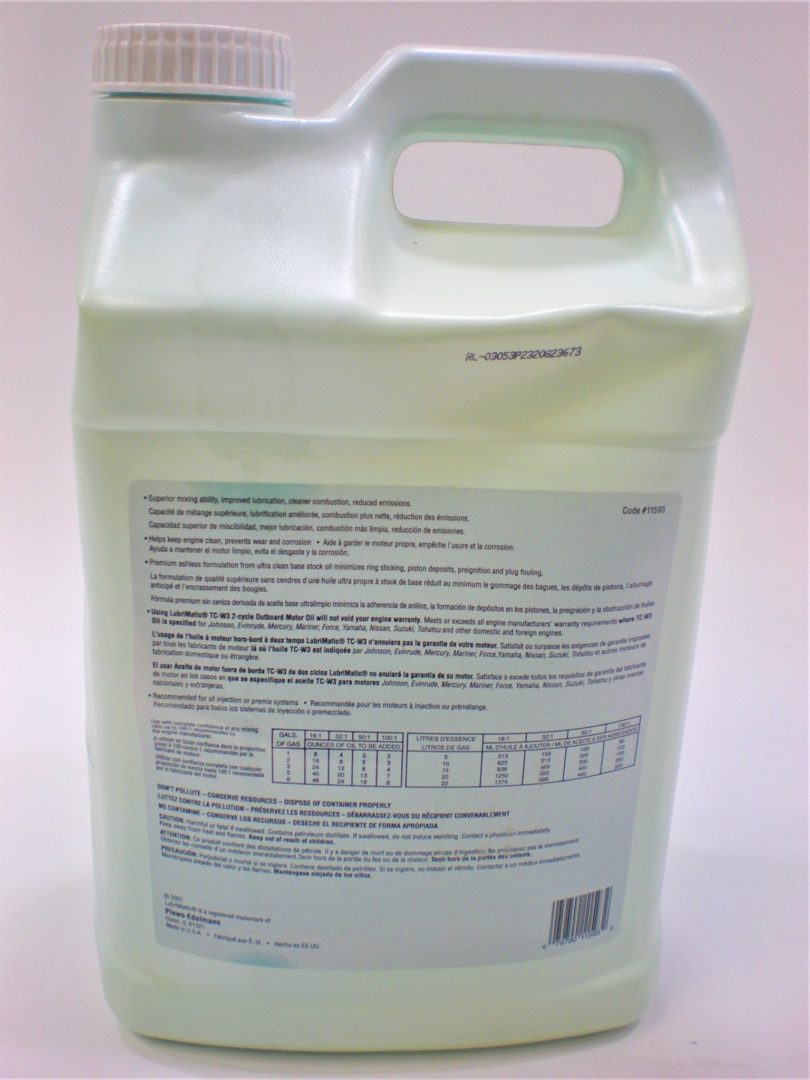 LubriMatic 11593 *2.5 Gallons* 50:1 TCW3 2 Stroke Marine Motor Oil NEW ...