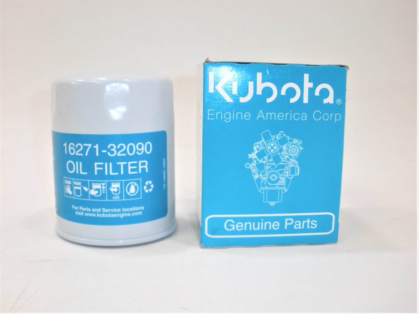 Kubota 16271-32090 Diesel Engine Motor Replacement Spin-On Oil Filter ...