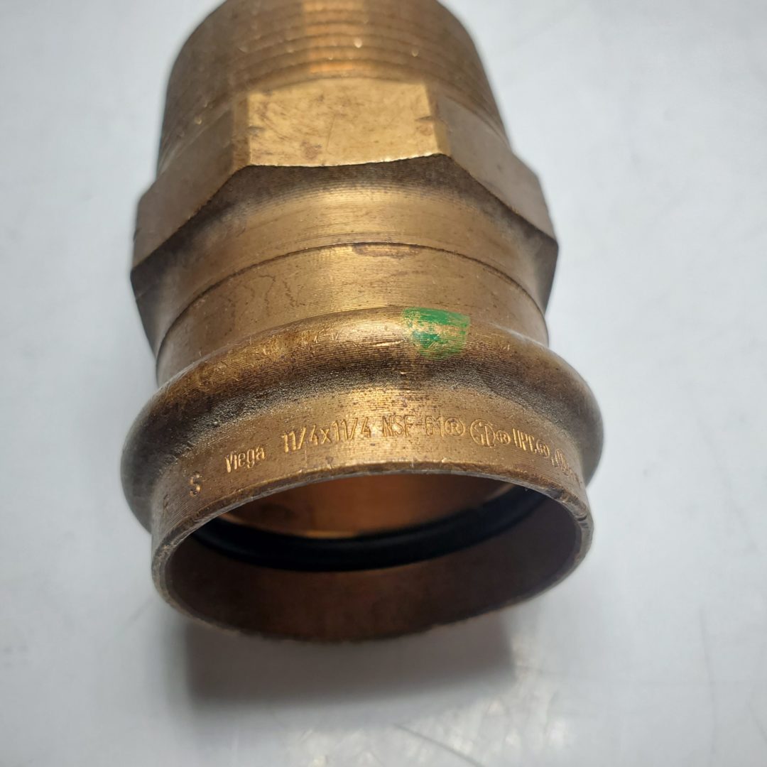 Viega ProPress 2911ZL 79260 - 1-1/4" x 1-1/4" Bronze Press x MPT ...