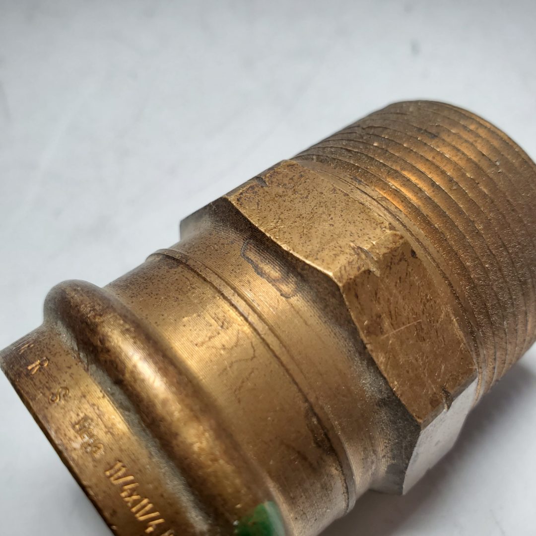 Viega ProPress 2911ZL 79260 - 1-1/4" x 1-1/4" Bronze Press x MPT ...