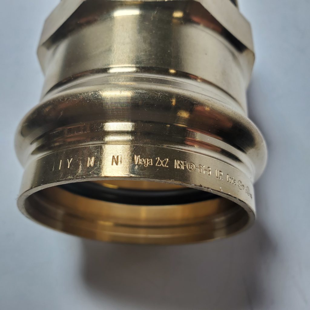 Viega ProPress 2911ZL 79290- 2" x 2" Bronze Press x MPT Male Thread ...
