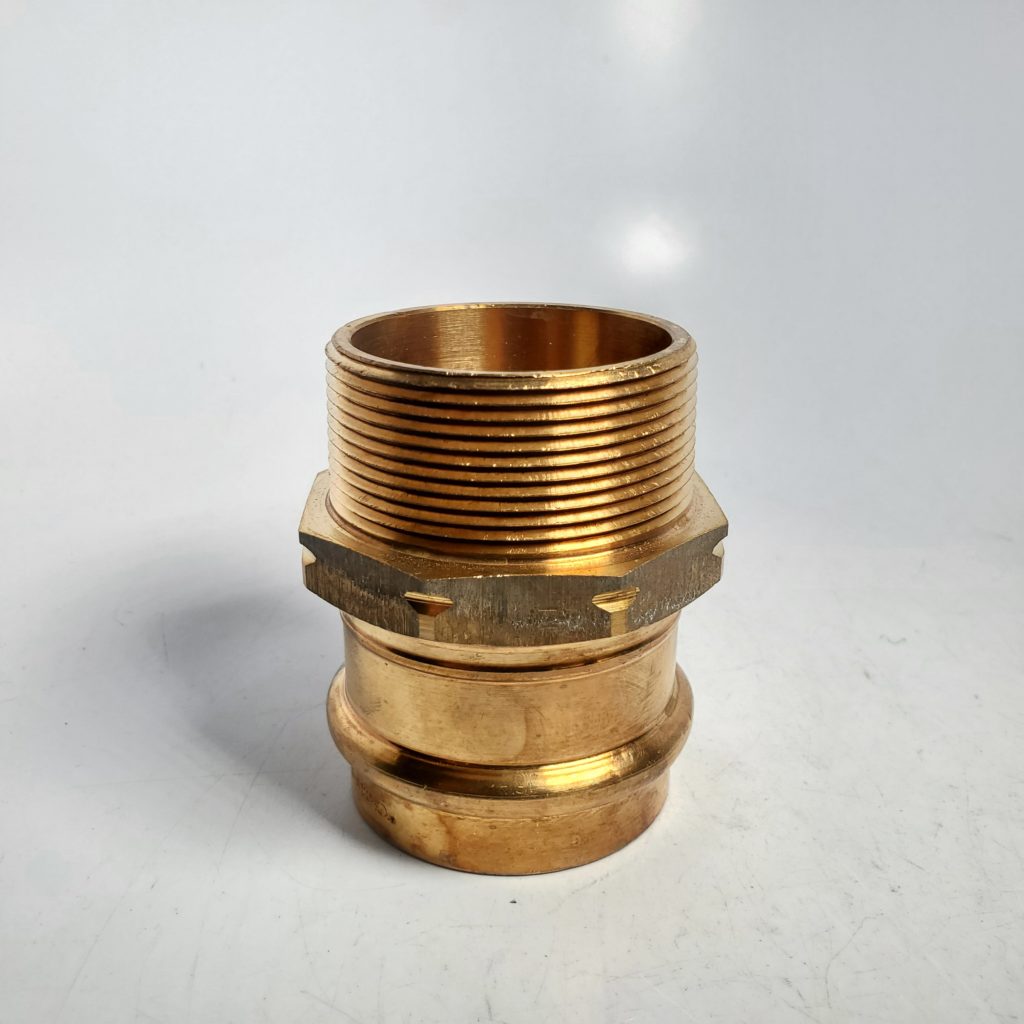 Viega ProPress 2911ZL 79290- 2" x 2" Bronze Press x NPT Male Thread ...