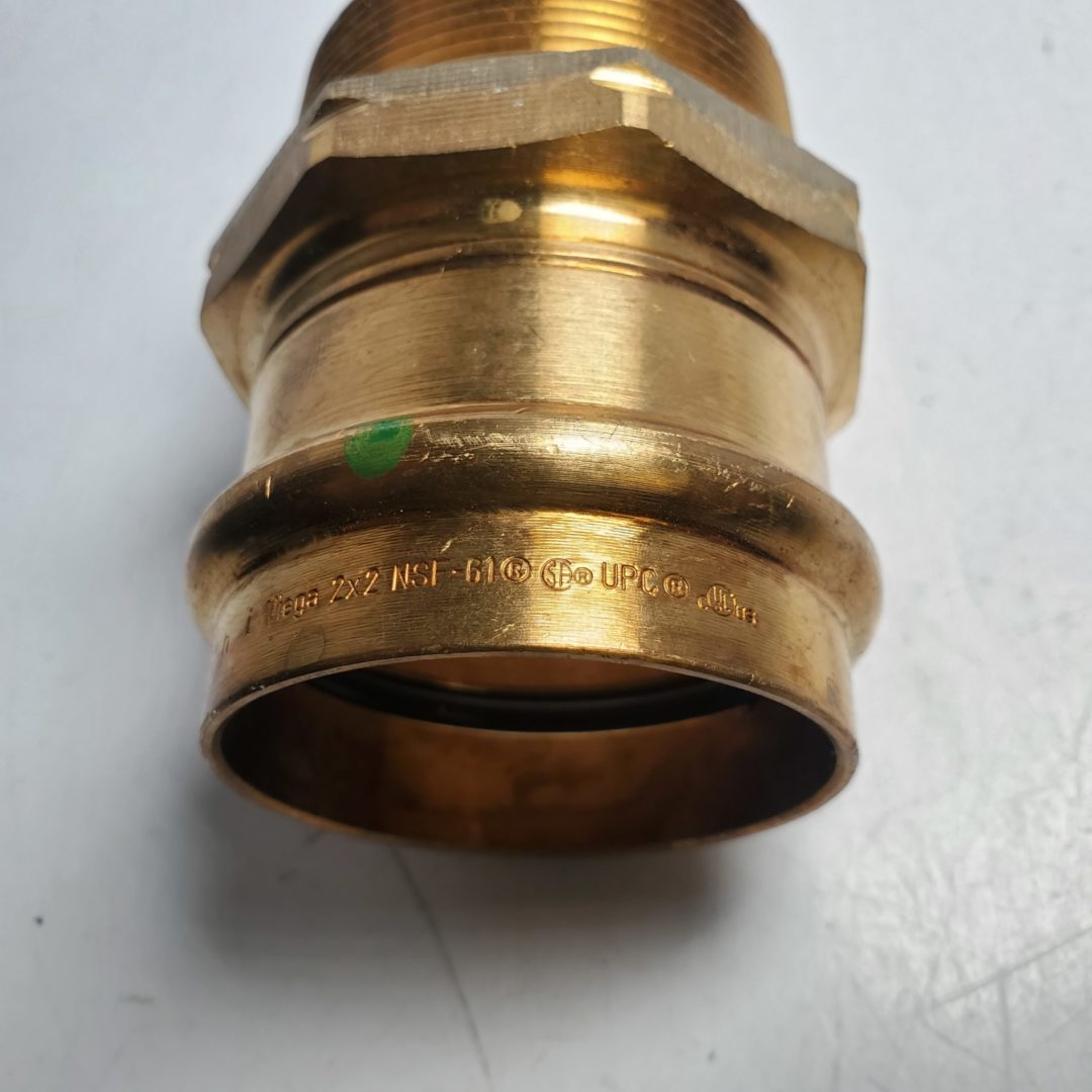 Viega ProPress 2911ZL 79290- 2" x 2" Bronze Press x NPT Male Thread ...