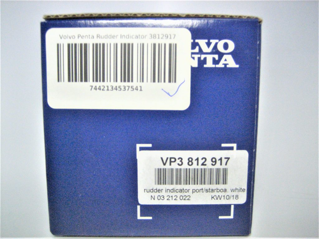 Volvo Penta 3812917 OEM ~NEW~ 2-1/16" Marine Rudder Steering Indicator ...