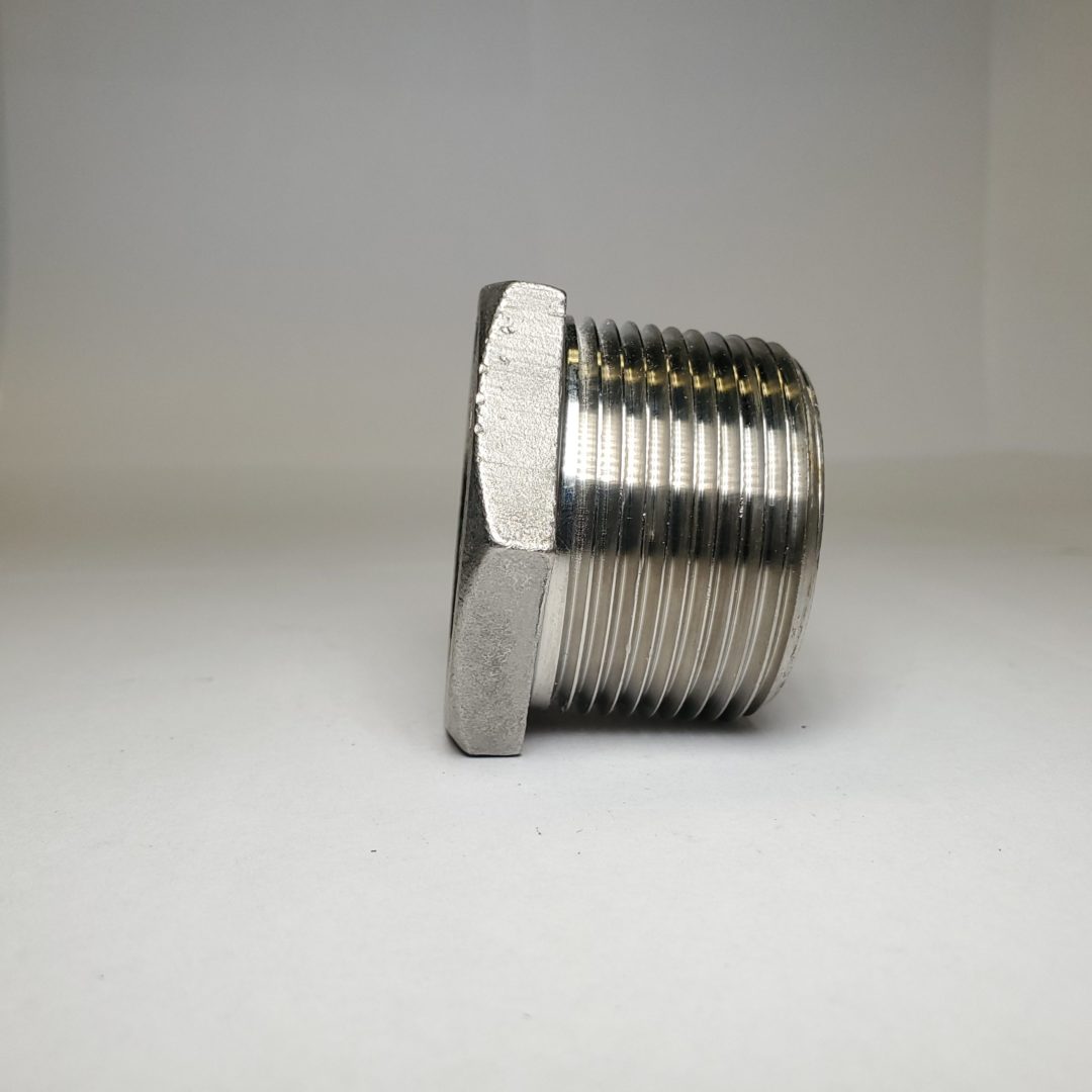 1-1/4" x 1" FPT x MPT Threaded Hex Reducer Bushing Stainless Steel 316 ...