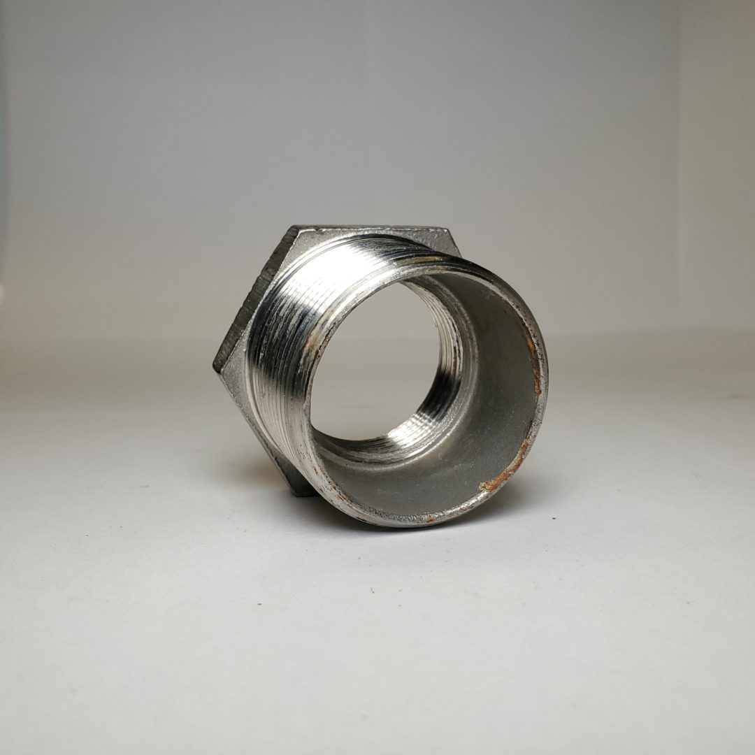 1-1/4" x 1" FPT x MPT Threaded Hex Reducer Bushing Stainless Steel 316 ...