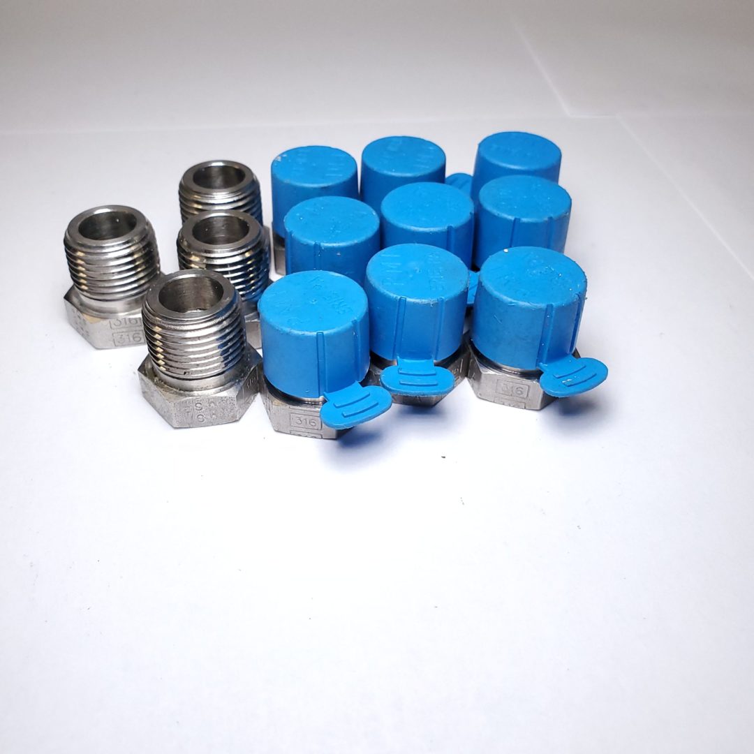 3/8" x 1/4" FPT x MPT Thread Hex Reducer Bushing Stainless Steel 316 ...