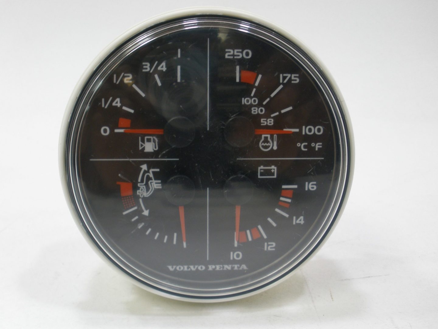 Volvo Penta 847878 4 in 1 Trim Level Voltmeter Fuel Temp Thermometer ...
