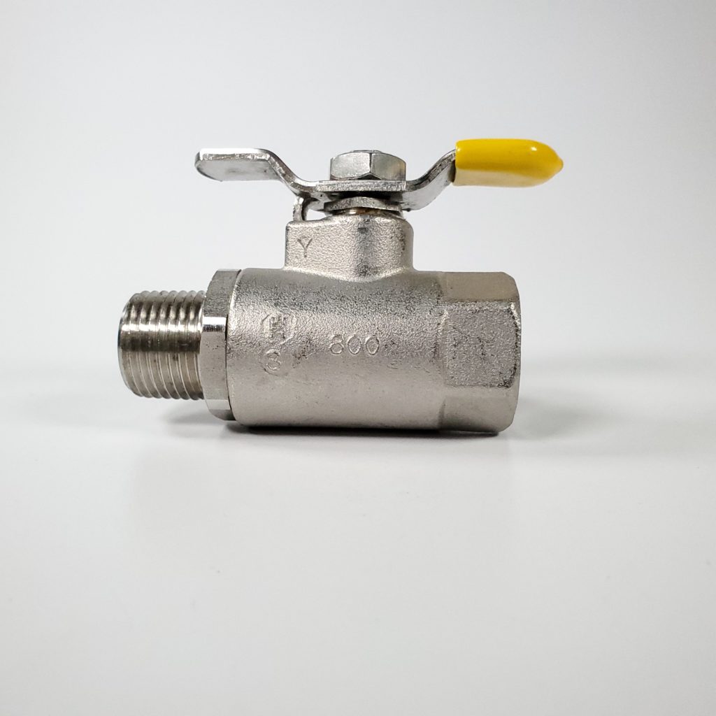 Apollo 1/2" MNPT x 1/2" FNPT Ball Valve w/ 1/8" FNPT Port and Plugs ...