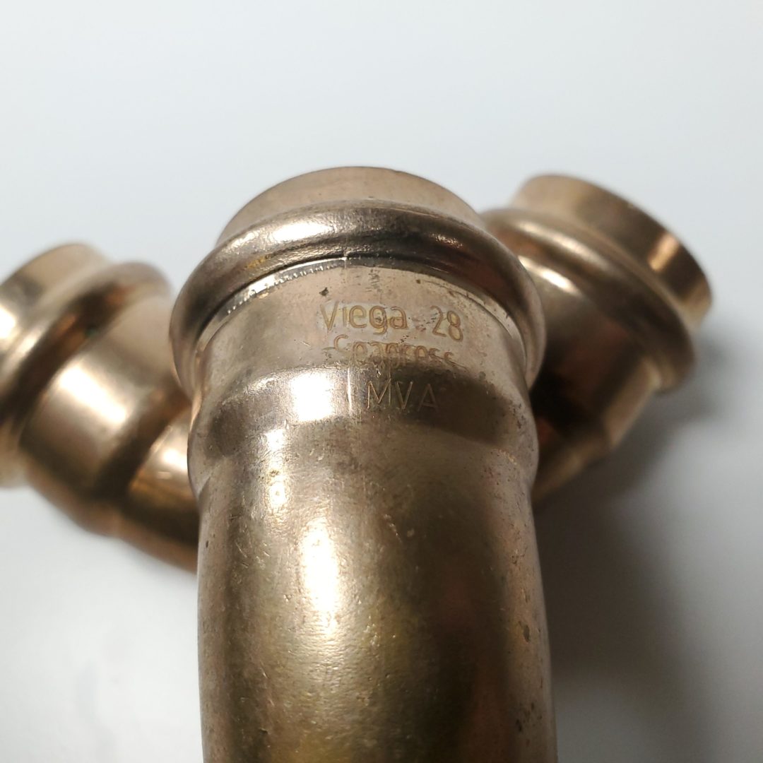 Viega SeaPress 0316 453183 - 28mm 90 Deg Copper/Nickel Press Elbow ...