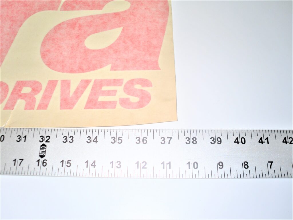 OMC Cobra Sterndrive Motors 37-1/2"x12" Red Wall Sticker Decal *OEM ...