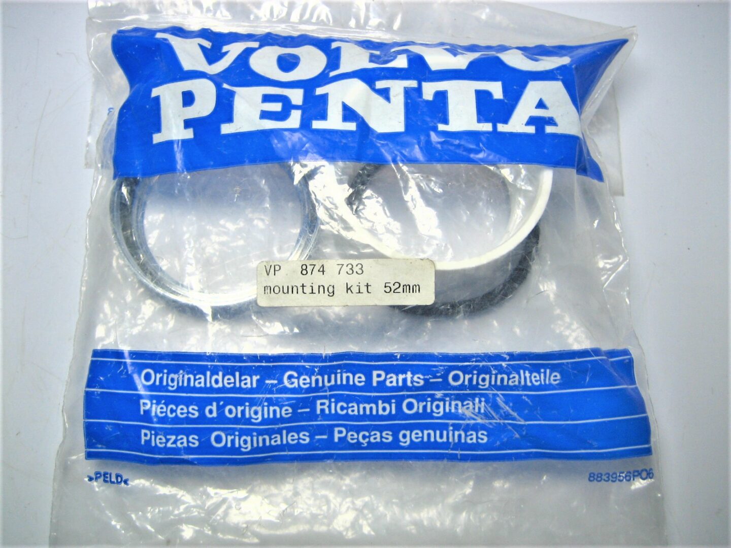 Volvo Penta 874733 EVC Marine Chrome Bezel White Housing Gauge Mounting ...