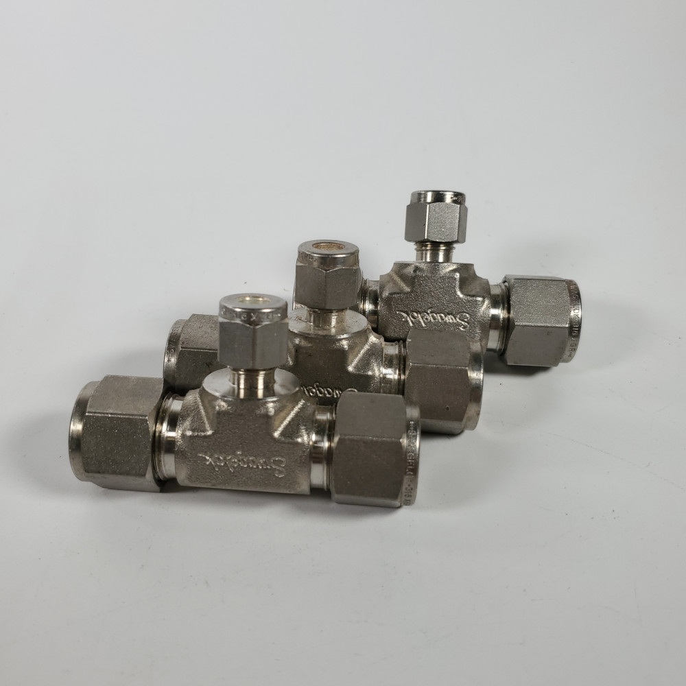 Swagelok SS-810-3-8-4 - 1/2" X 1/2" X 1/4" TUBE OD Reducing Tee - LOT ...