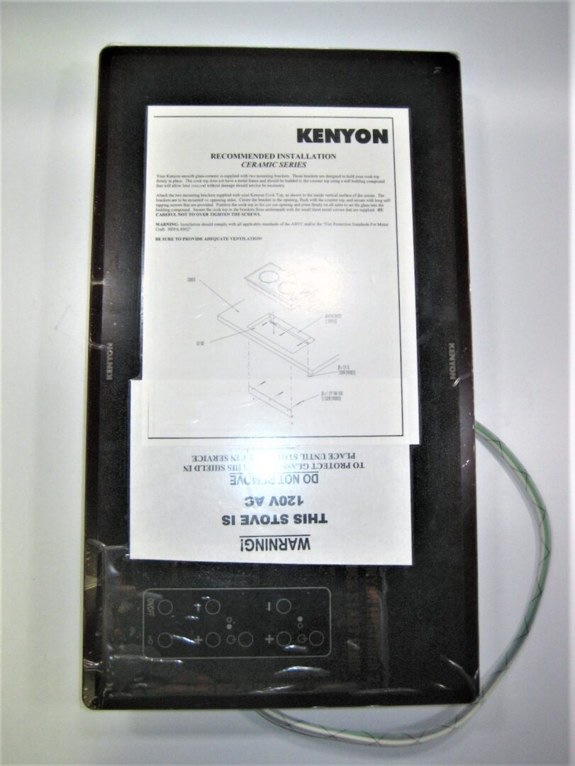 Kenyon B40535L Sea Ray Marine Galley 120V 20A 2 Burner Electric Stove ...
