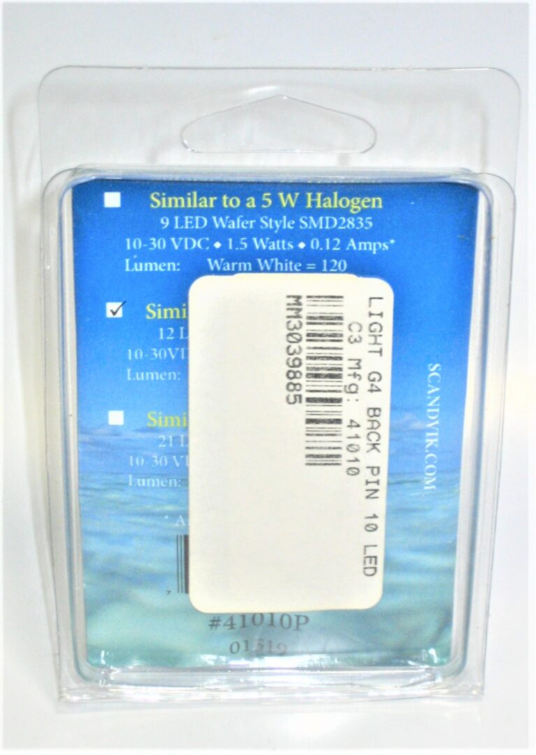 Scandvik 41010P Marine G4 Warm White LED Wafer Back Pin Replacement ...