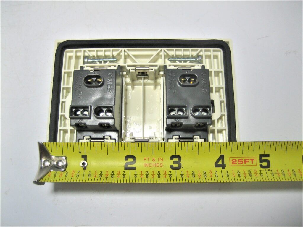 Vimar Idea IP55 16245 Waterproof Ivory 3 Module Shell + 2 Socket ...