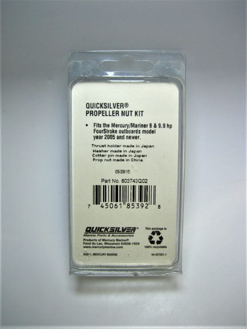 Quicksilver 803743Q02 *OEM* Mercury Marine 8 & 9.9HP 4-Stroke Propeller ...