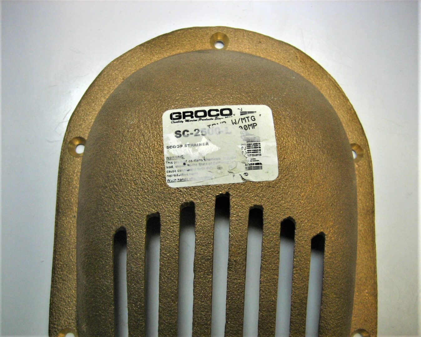 Groco SC-2500 ~NEW~ Marine 2-1/2" Bronze Clam Shell Style Hull Strainer ...