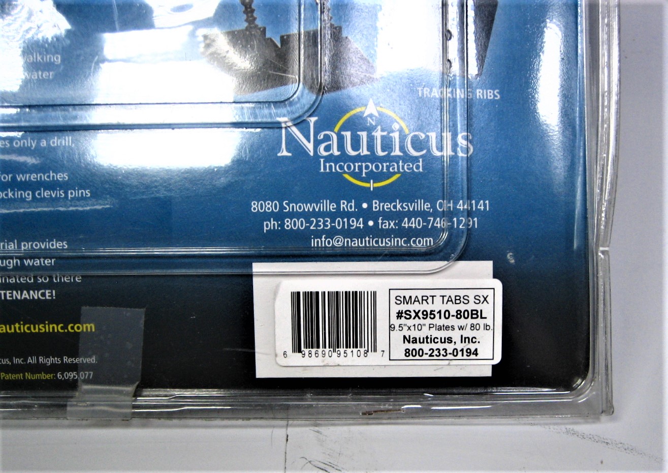 Nauticus SX9510-80 ~NEW~ Marine Smart Tabs SX Black 9.5”x10” Composite ...