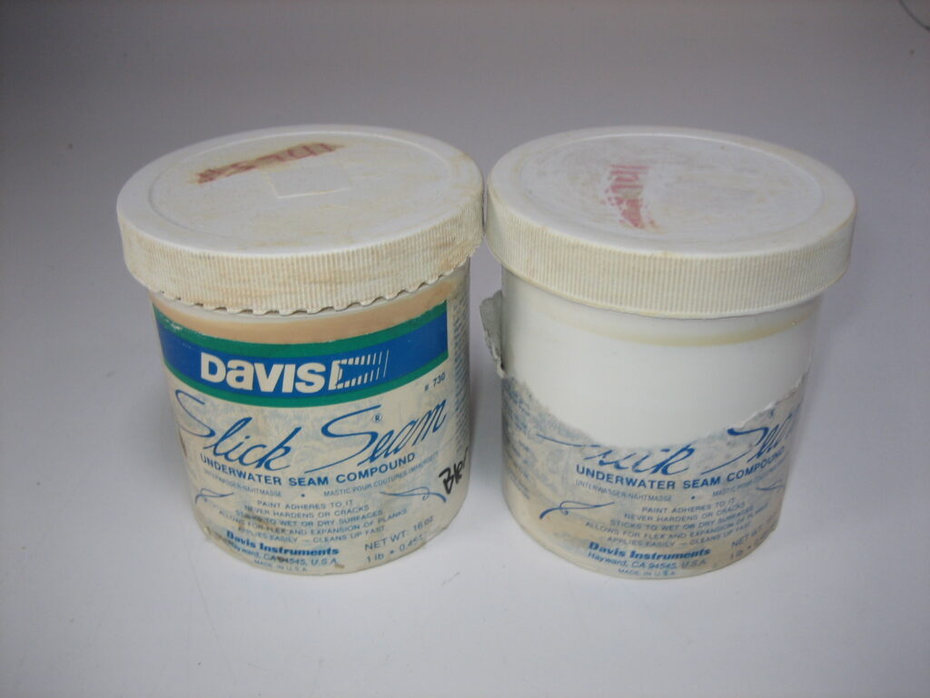 Davis Slick Seam Underwater Seam Compound 16oz LOT OF 2 OPENED HARD davis-slick-seam-underwater-seam-compound-16oz-lot-of-2-opened-hard
