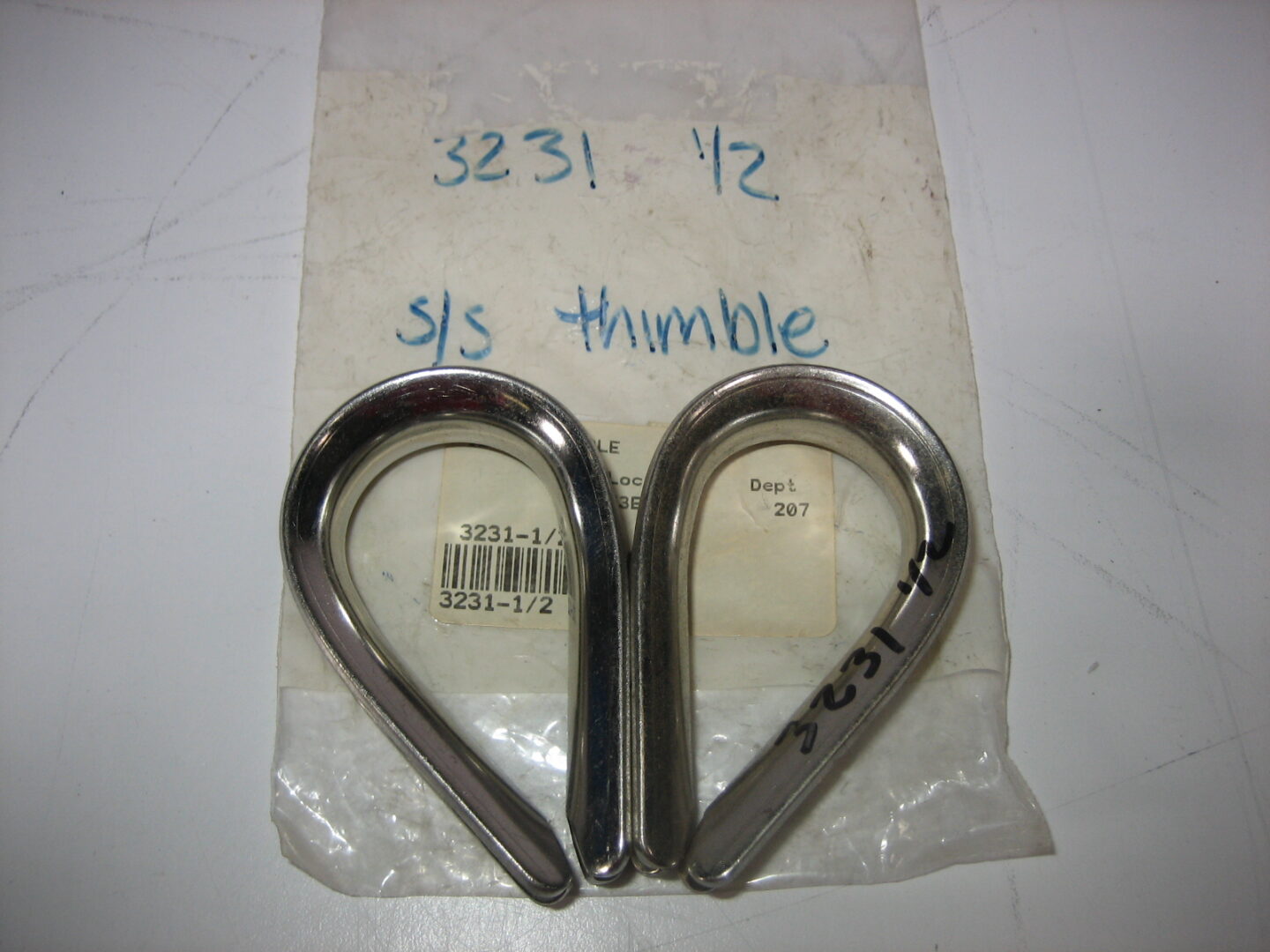 LOT OF 2 Stainless Steel SS 3/4" Thimbles for Marine Boat Rope 3231-3/4 ...