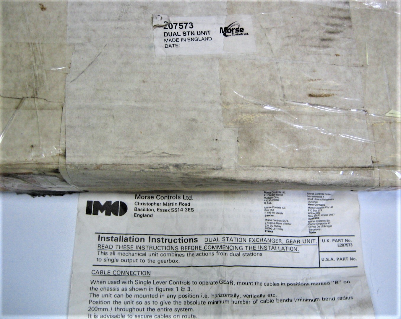Morse Controls 207573 ~NEW~ Marine Dual Station DS Gear Shift Unit Only ...