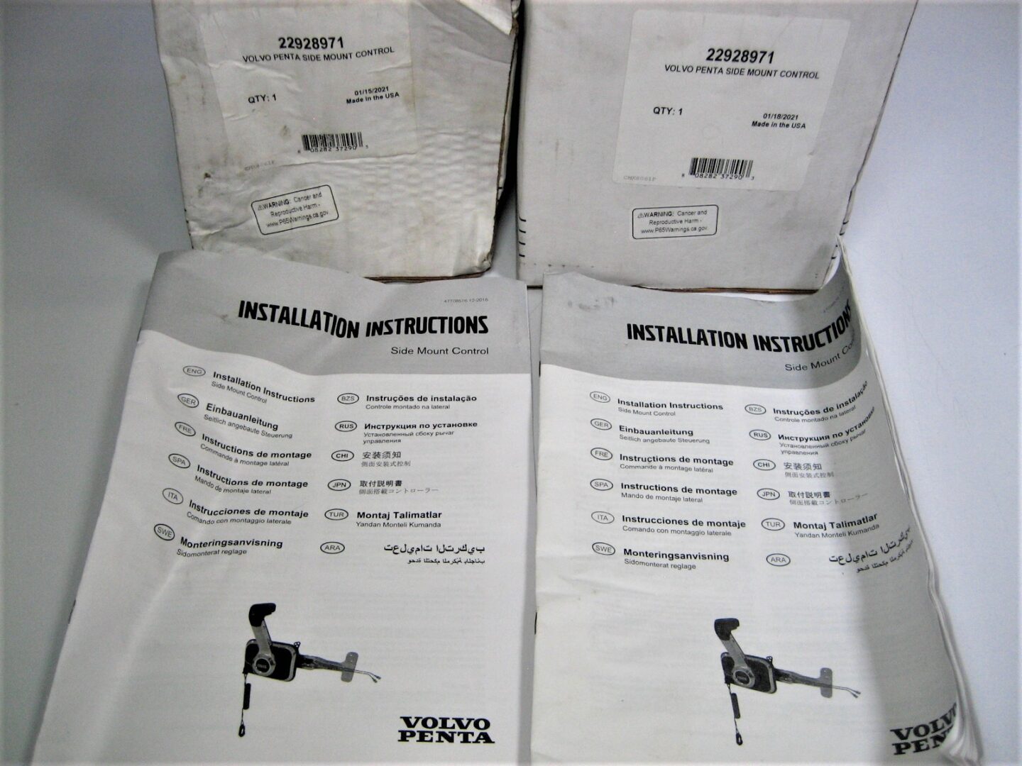 Volvo Penta 22928971 *QTY 5* Side Mount Control Kits ~FOR PARTS ...