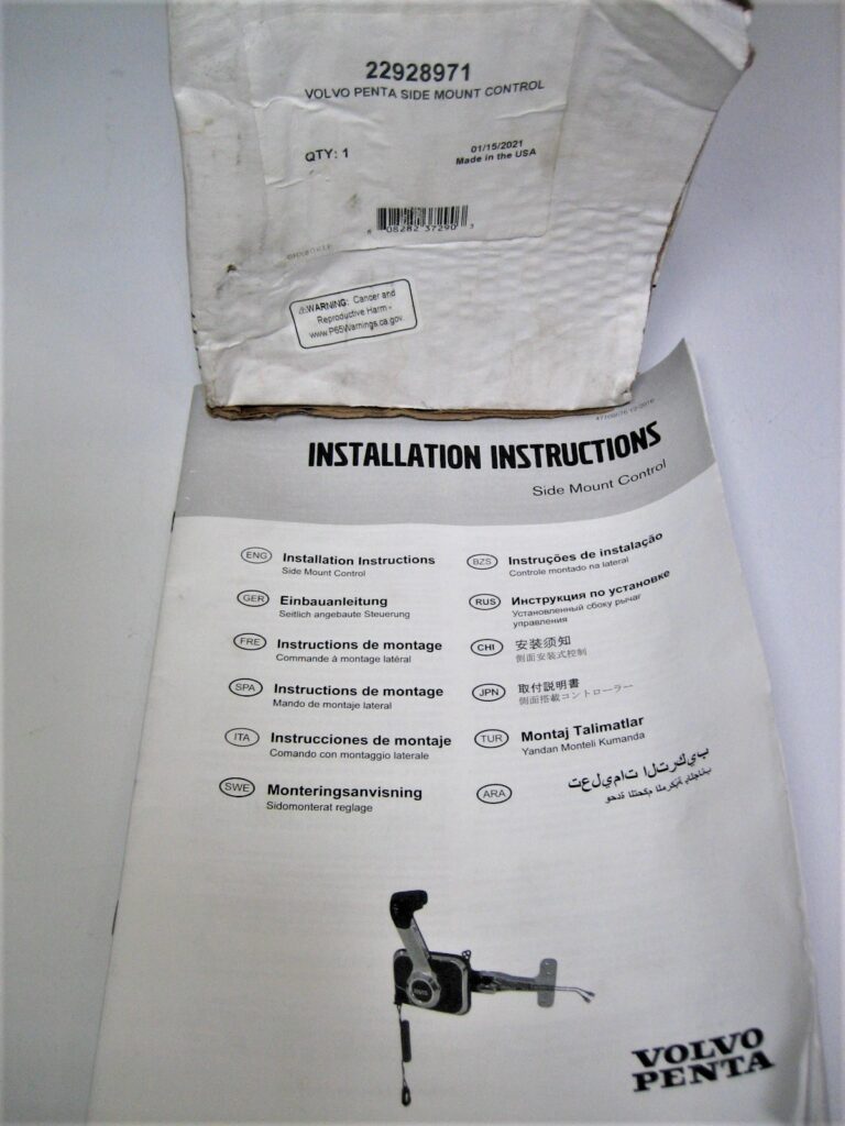 Volvo Penta 22928971 OEM ~NEW~ Marine Concealed Side Mount Remote ...