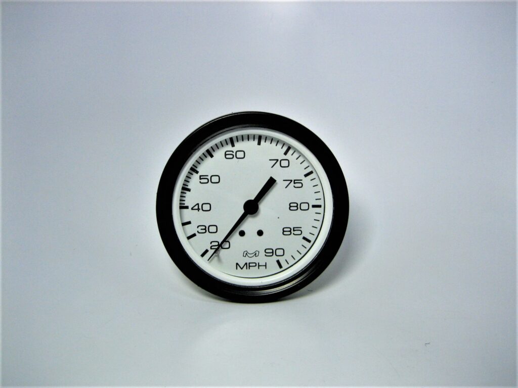 Medallion SS-127-30W ~NEW~ 3-3/4" White Face / Black Bezel 0-90 MPH ...