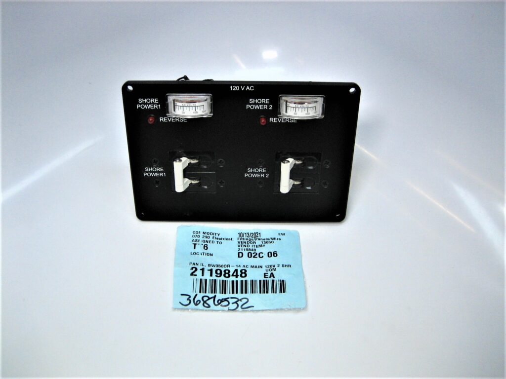 Boston Whaler 350 Outrage Shore Power Panel , 120V / 30A Double Pole ...