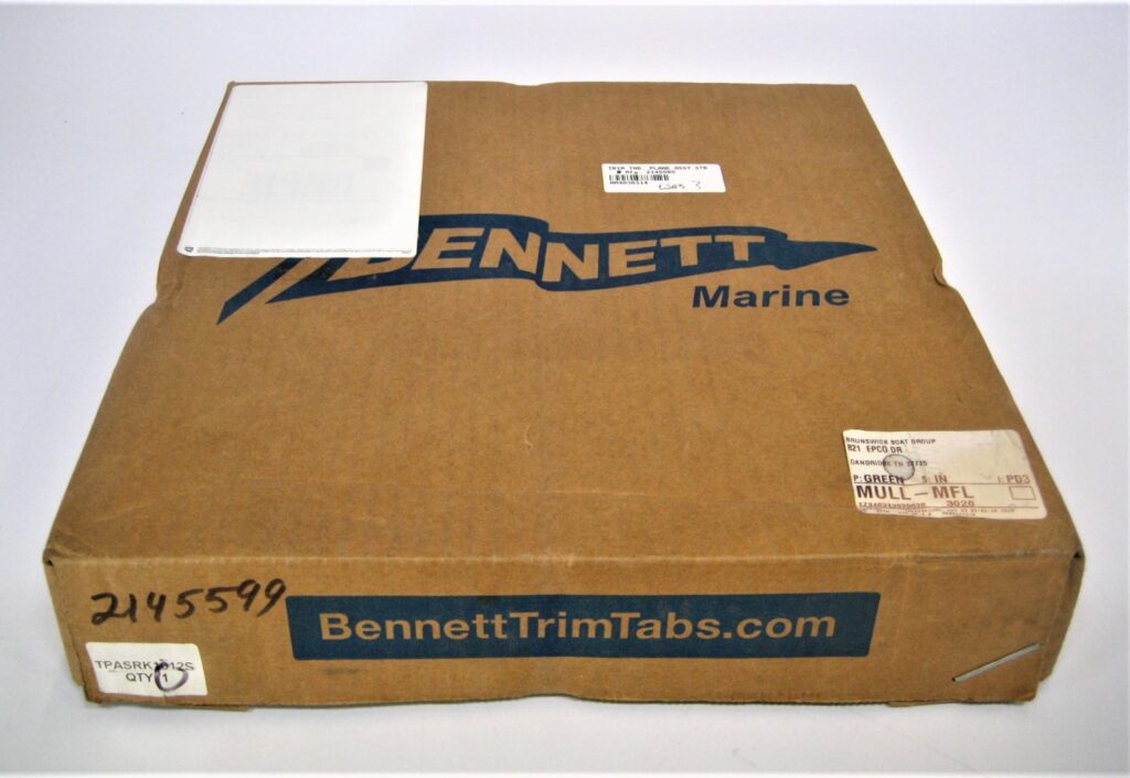 Bennett STBD 11" x 11-3/4" Trim Tab Plate / Plane Assembly w/ Martyr ...