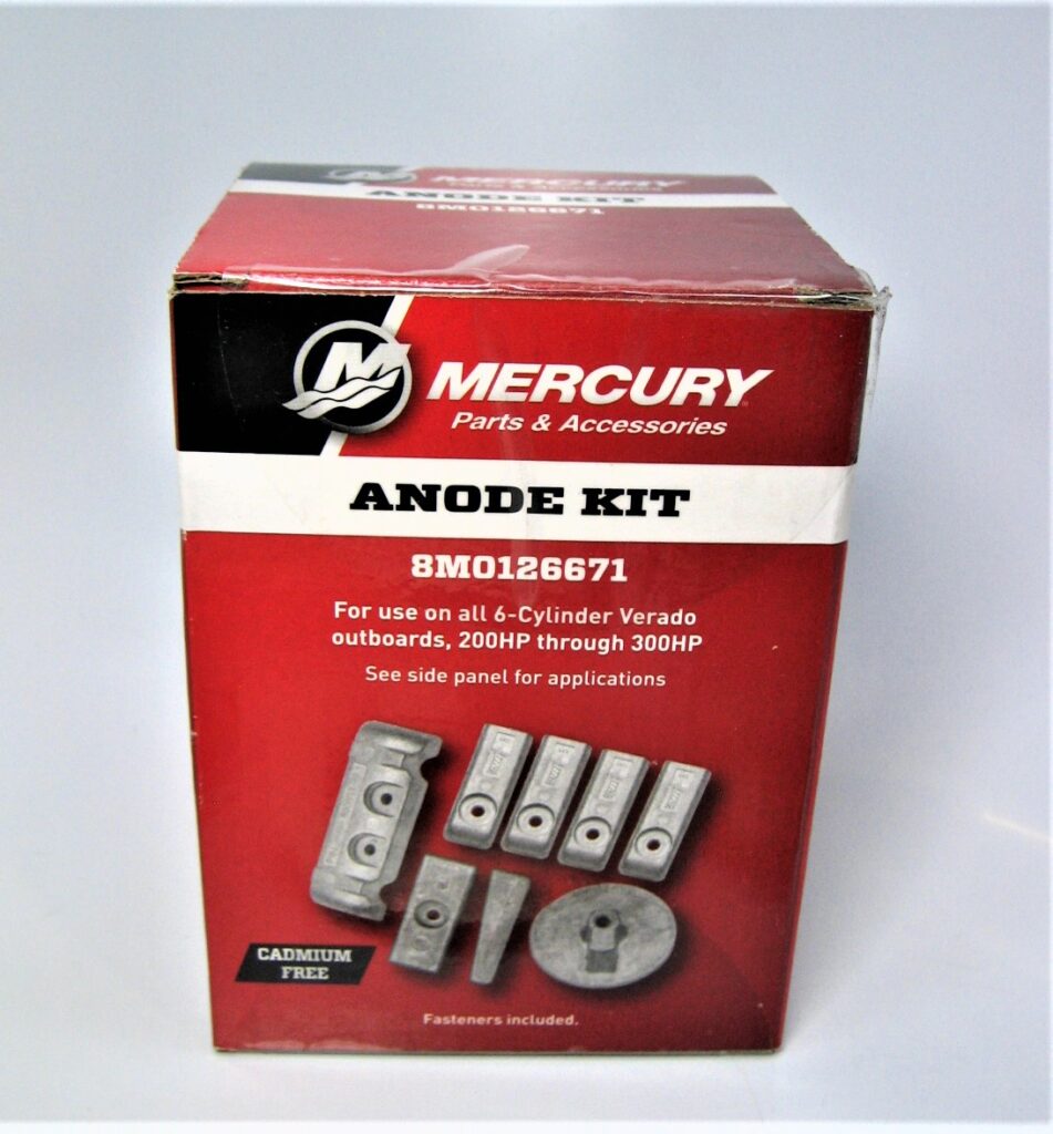 -NEW- Mercury 8M0126671, Anode Kit + Hardware for Verado 200-300HP ...