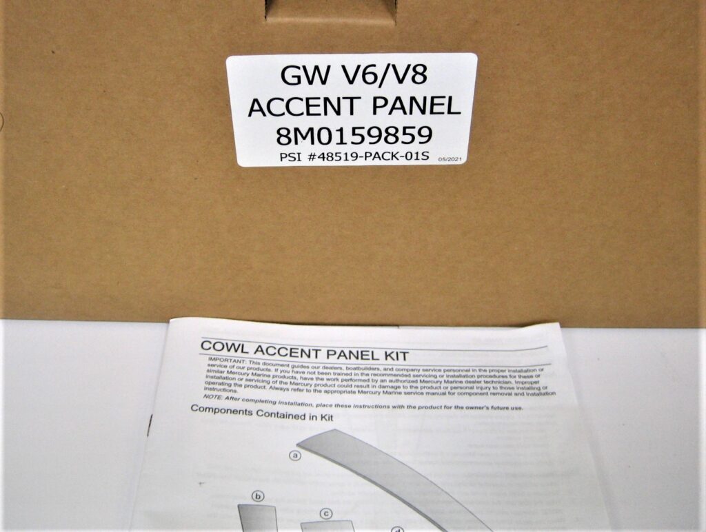 Mercury 8M0159859 Red 4-Piece 450R Racing Outboard Cowling Accent Panel ...