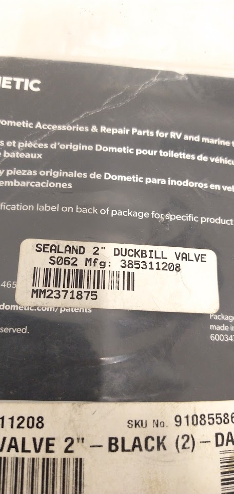 Dometic 385311208, 2'' Duckbill Valve ( Sealed ) - Max Marine Outlet