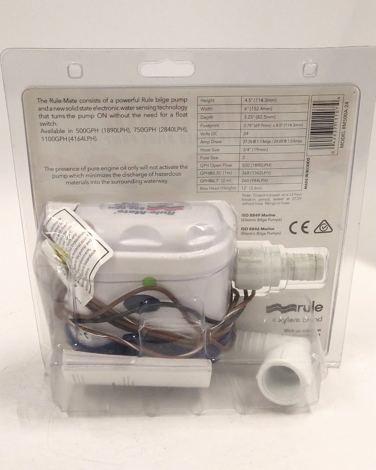 Rule-Mate RM500A-24, Fully Automated Bilge Pump - Max Marine Outlet