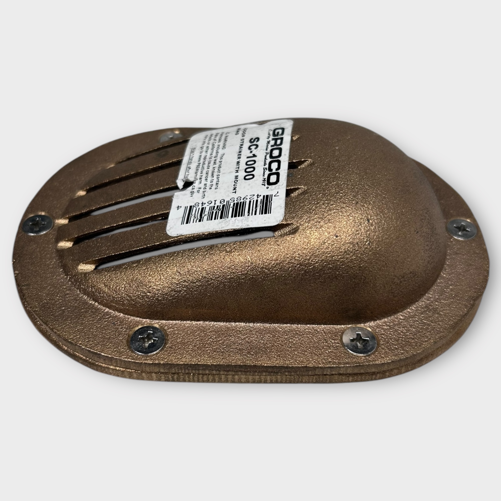 Groco SC-1000, Bronze Scoop Hull Strainer With Mount Ring - Max Marine ...