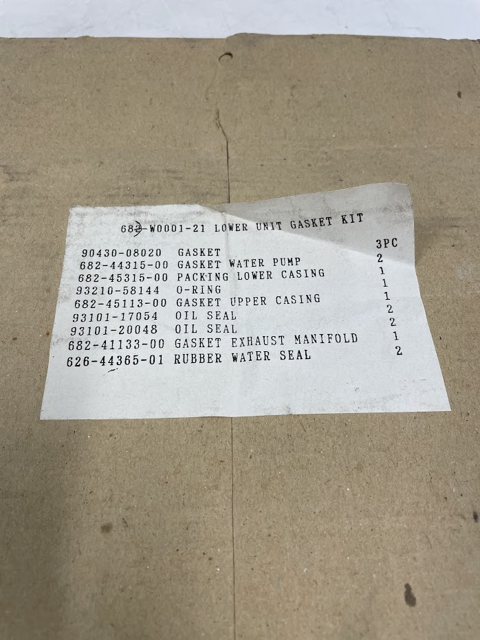 Seaboard Marine 29101 Lower Unit Seal Kit for Yamaha 683-W0001-21-00 ...