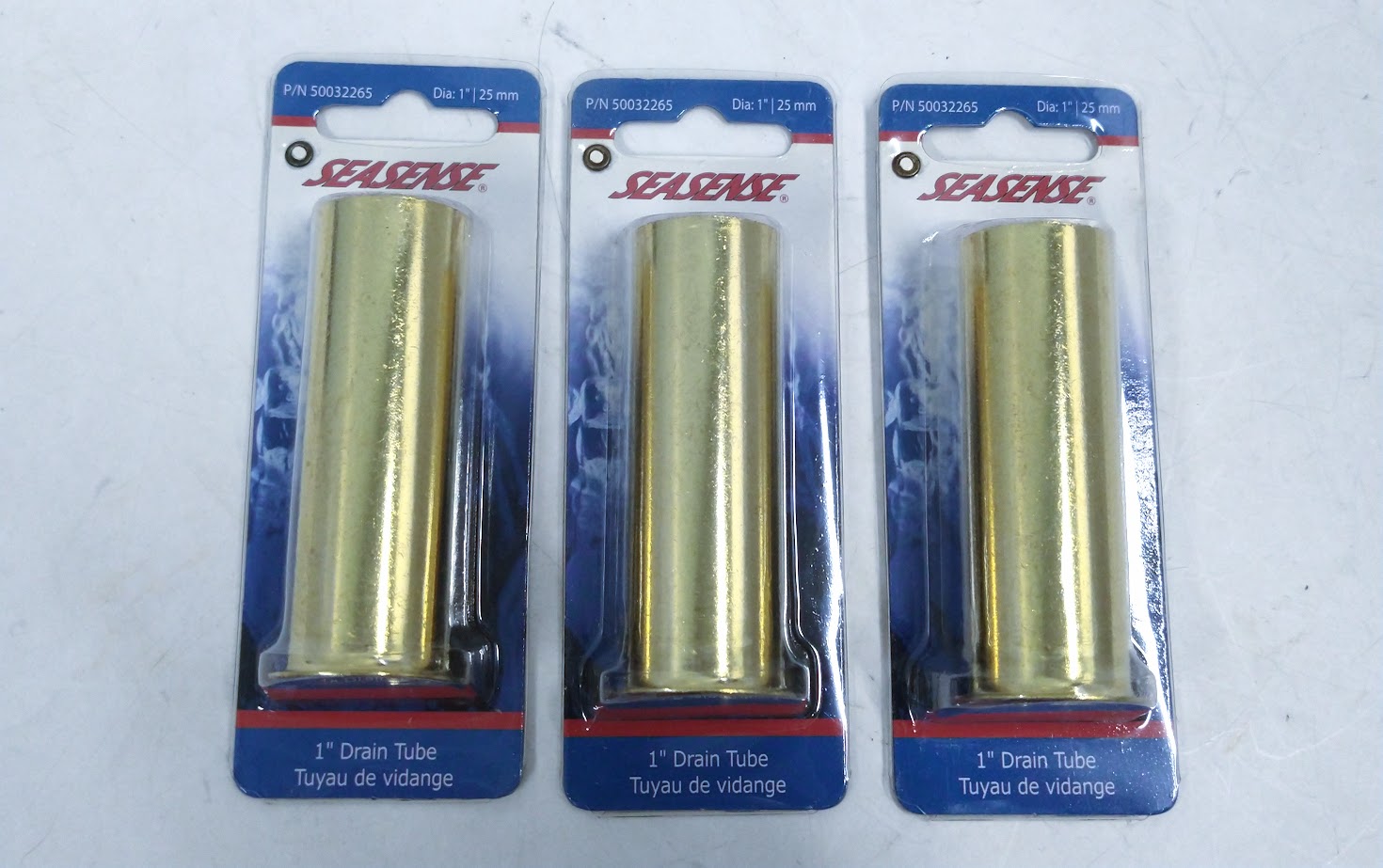 SeaSense 50032265, 1'' Brass Drain Tube (3 Pack) - Max Marine Outlet