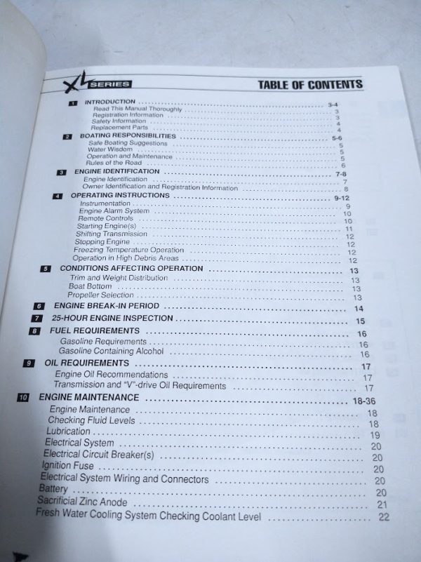Crusader Engines 22845, XL Series Operation And Maintenance Manual ...