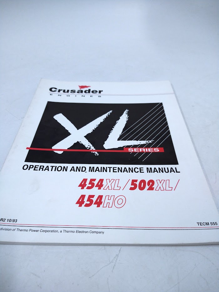 Crusader Engines 22845, XL Series Operation And Maintenance Manual ...