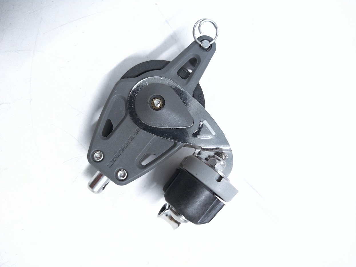Lewmar 29901428, Sailboat 40mm Single control Block, Cam Cleat & Becket ...
