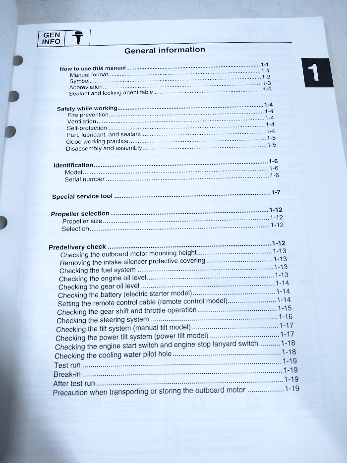 Yamaha 6AG-28197-1J-11, F15 F20 Service Manual - Max Marine Outlet