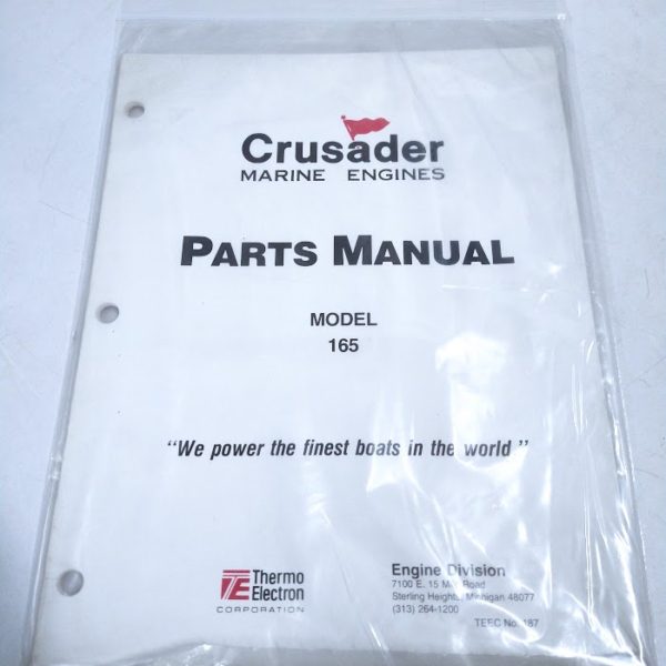 Crusader Marine Engines TEEC 187, Model 165 Parts Manual - Max Marine ...