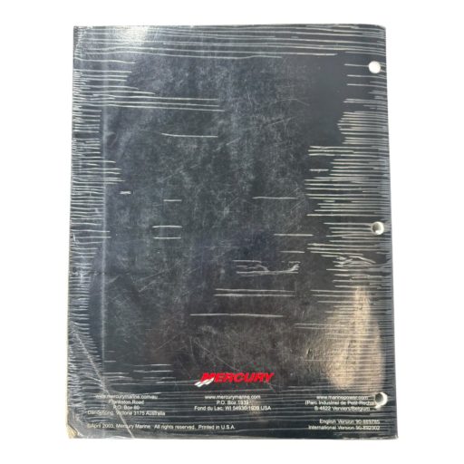 Mercury 90-889785, 75/90/115 Optimax Direct Fuel Injection Service ...