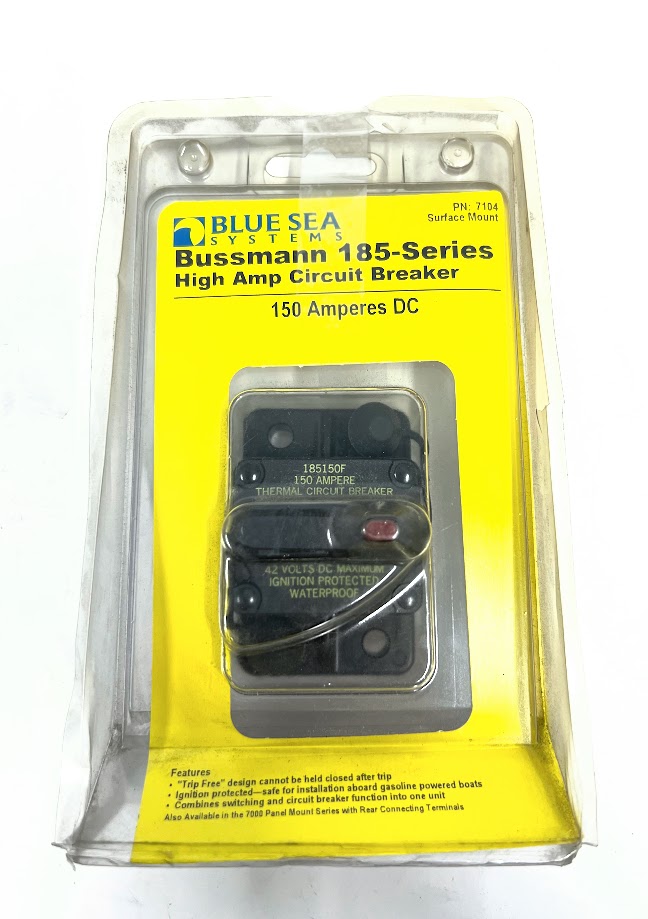 Blue Sea Systems 7104, 185 Series, 150 Amp Thermal Circuit Breaker ...