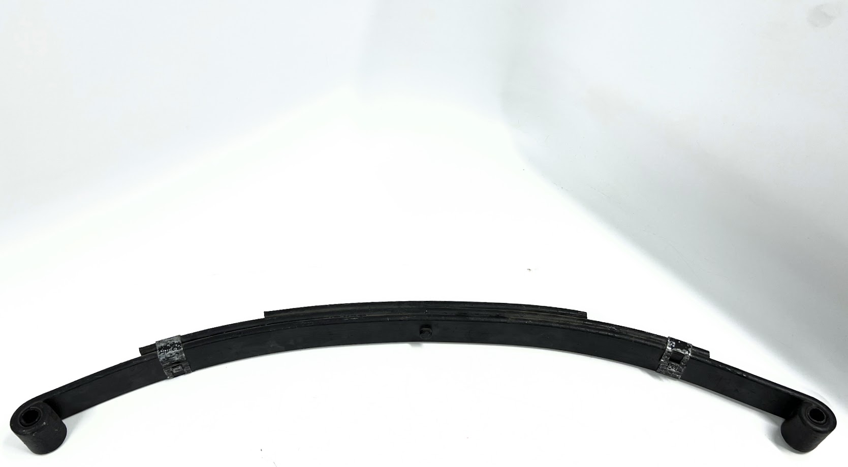 Double Eye Leaf Spring, 3 Leaves, 30in Length, 3/8in Thickness, 1 3/4in ...