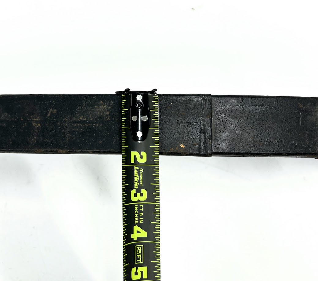 Double Eye Leaf Spring, 3 Leaves, 30in Length, 3/8in Thickness, 1 3/4in ...