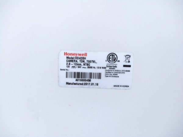 Honeywell HD4D3H, 960H System Series 700 TVL Outdoor Mini Dome Camera ...
