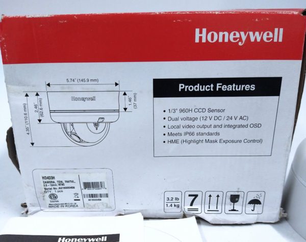 Honeywell HD4D3H, 960H System Series 700 TVL Outdoor Mini Dome Camera ...