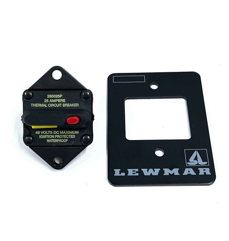 Lewmar 68000603, 25AMP Circuit Breaker, With Mount Plate - Max Marine ...